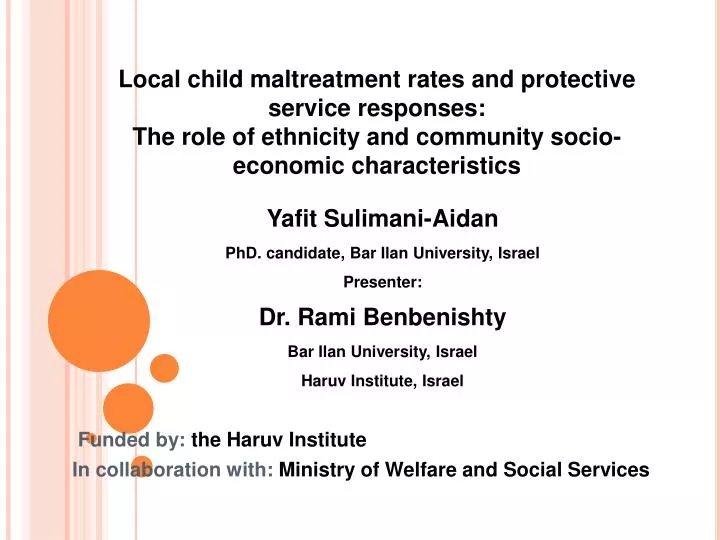 PPT - Yafit Sulimani-Aidan PhD. candidate, Bar Ilan University, Israel ...