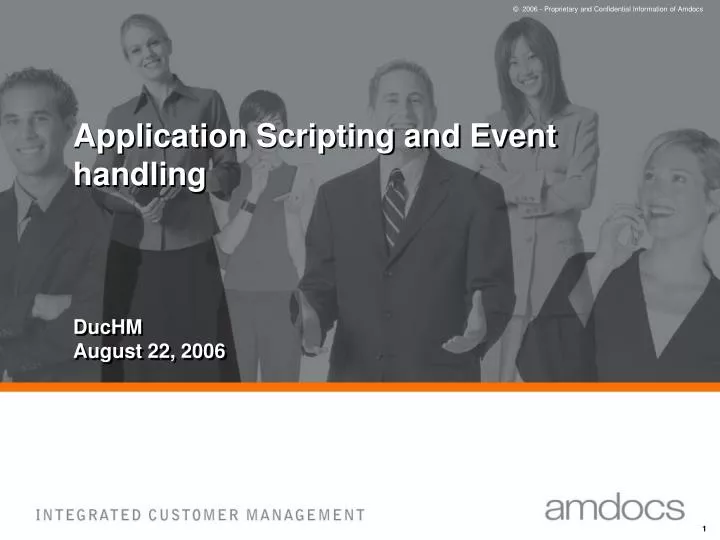 PPT - Application Scripting and Event handling PowerPoint Presentation ...