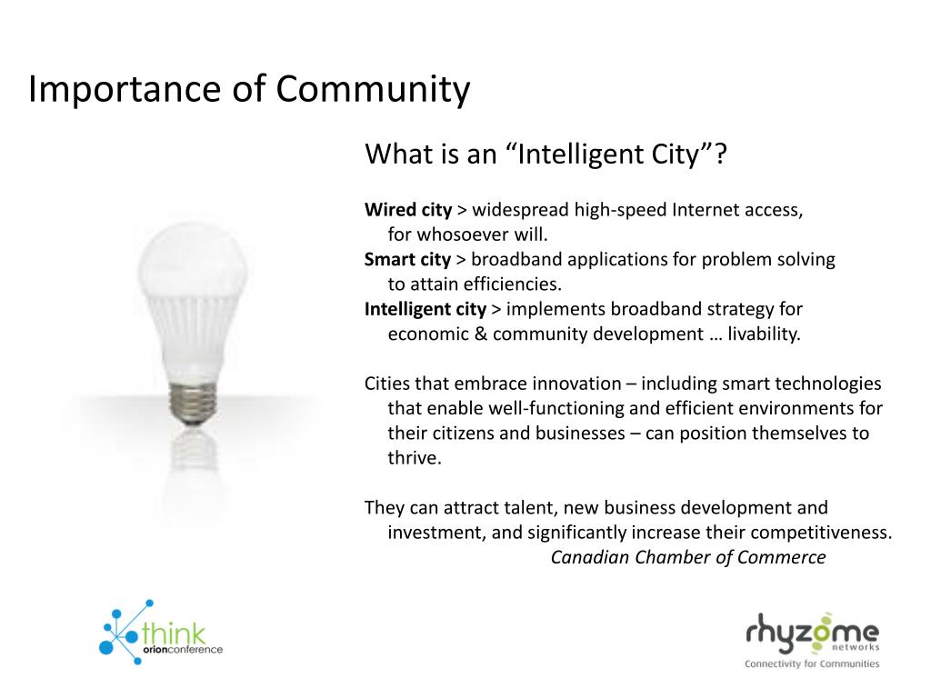 PPT - Intelligent Communities Orion Think Conference Toronto, Ontario ...