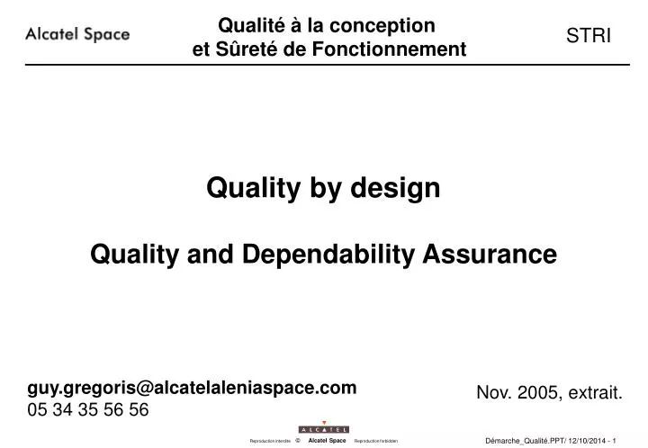 PPT - Quality by design PowerPoint Presentation, free download - ID:5453646