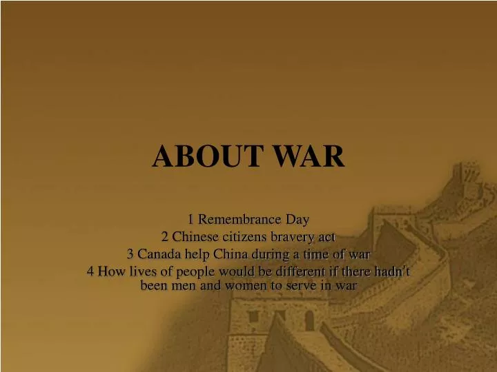 PPT - ABOUT WAR PowerPoint Presentation, free download - ID:5453909