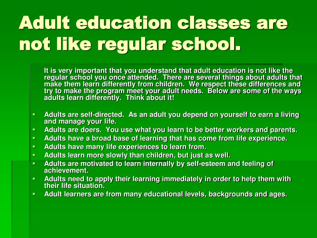 PPT - Adult Education Orientation in Utah | Setting Goals for Success ...