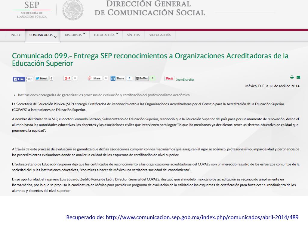 PPT - Sistema Nacional de Evaluación, Acreditación y Certificación ...