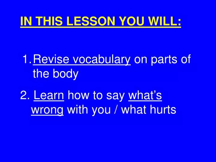 PPT - IN THIS LESSON YOU WILL: PowerPoint Presentation, free download ...