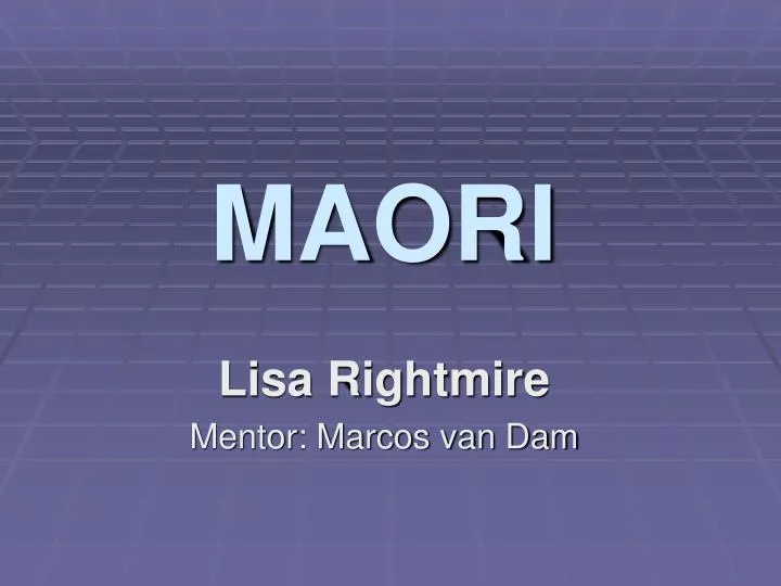 PPT - MAORI PowerPoint Presentation, free download - ID:5455458