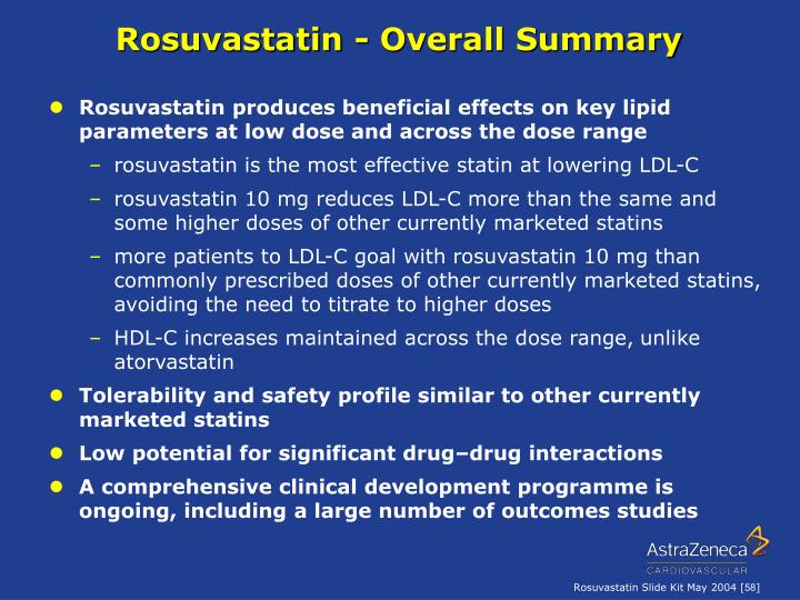 PPT - CRESTOR TM (rosuvastatin) Clinical Overview PowerPoint ...