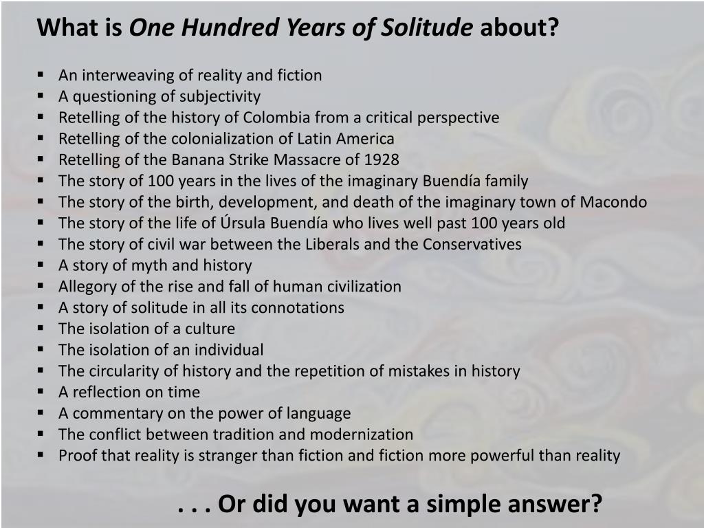 PPT - One Hundred Years of Solitude By Gabriel Garcia Marquez ...
