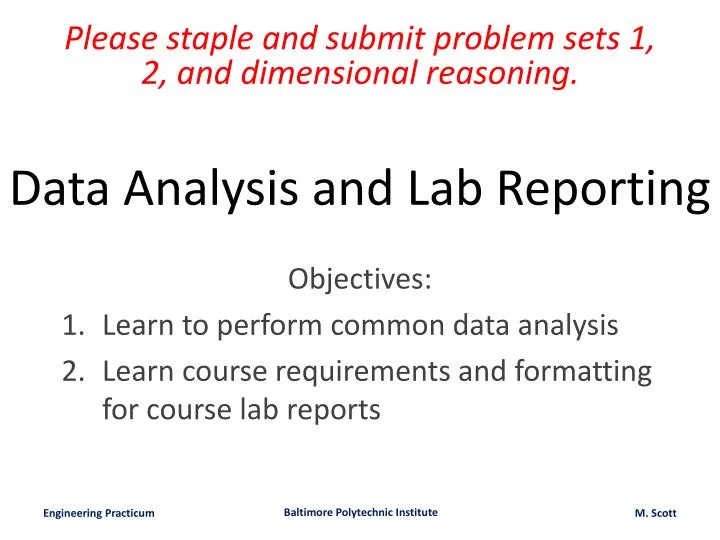 PPT - Data Analysis and Lab Reporting PowerPoint Presentation, free ...