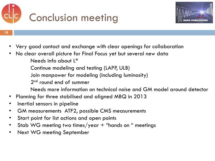 PPT - Stabilisation WG meeting 11 21 th February 2013 CTC summary ...