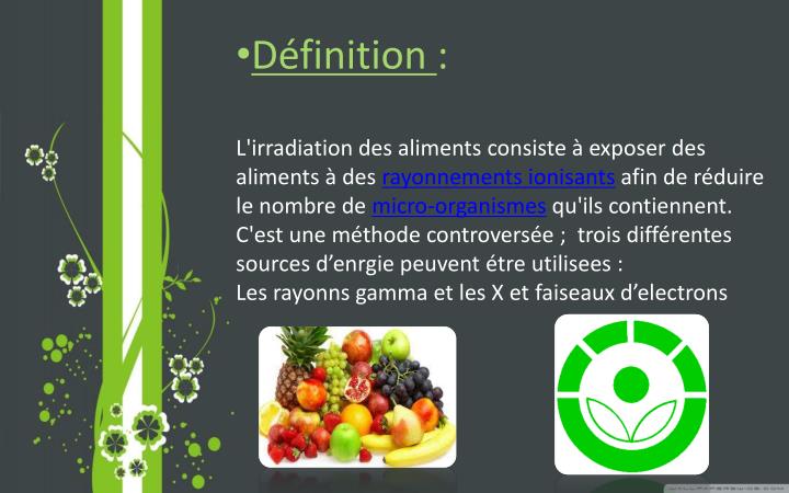 PPT - Irradiation PowerPoint Presentation - ID:5457558