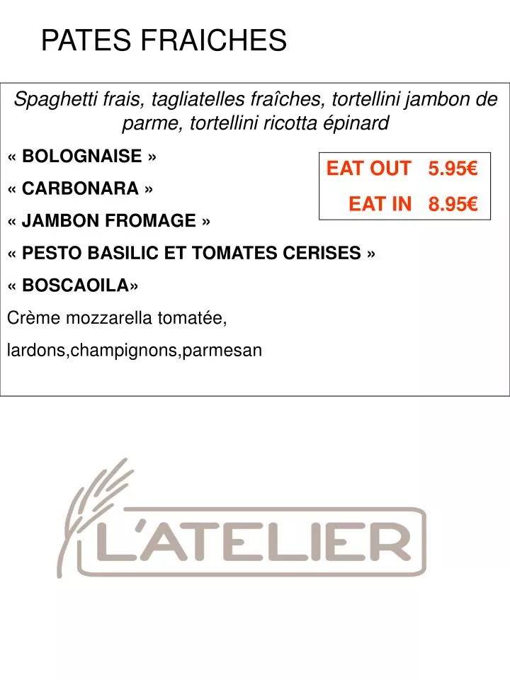 PPT - Spaghetti frais, tagliatelles fraîches, tortellini jambon de ...