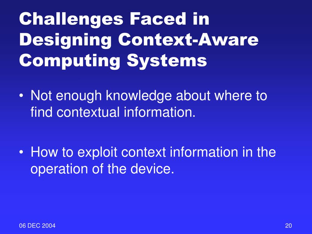 PPT - An Overview of Context-Aware Computing Research PowerPoint ...