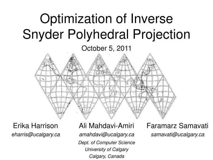 PPT - Optimization of Inverse Snyder Polyhedral Projection PowerPoint ...