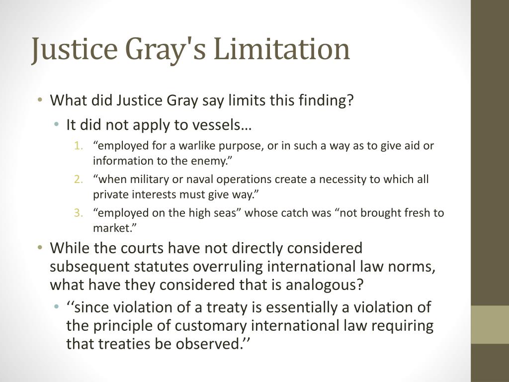 PPT - Customary Int’l Law & the Paquete -Habana Case PowerPoint ...
