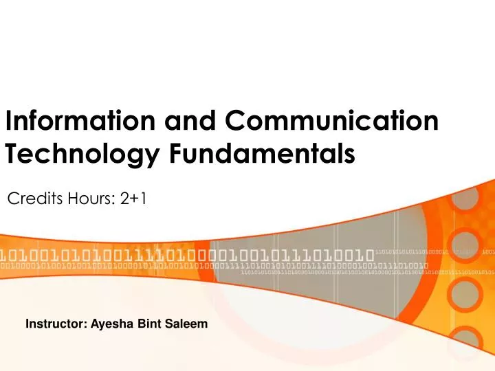 PPT - Information and Communication Technology Fundamentals PowerPoint ...