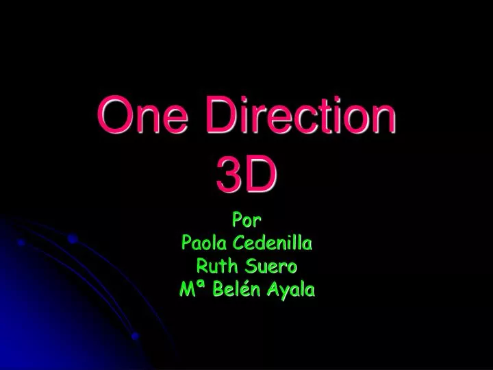 PPT - One Direction 3D PowerPoint Presentation, free download - ID:5460457