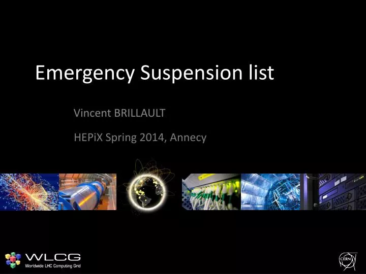 PPT - Emergency Suspension list PowerPoint Presentation, free download ...