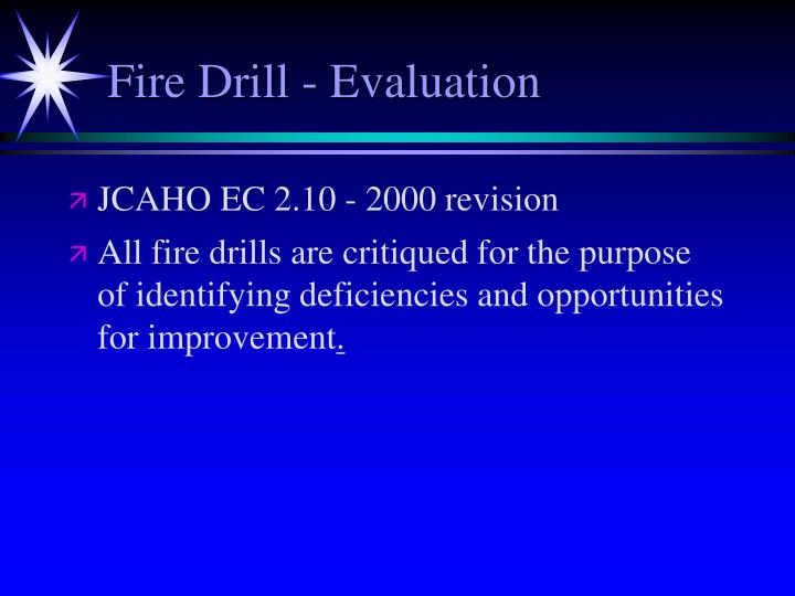 PPT - FIRE DRILLS PowerPoint Presentation - ID:5461674