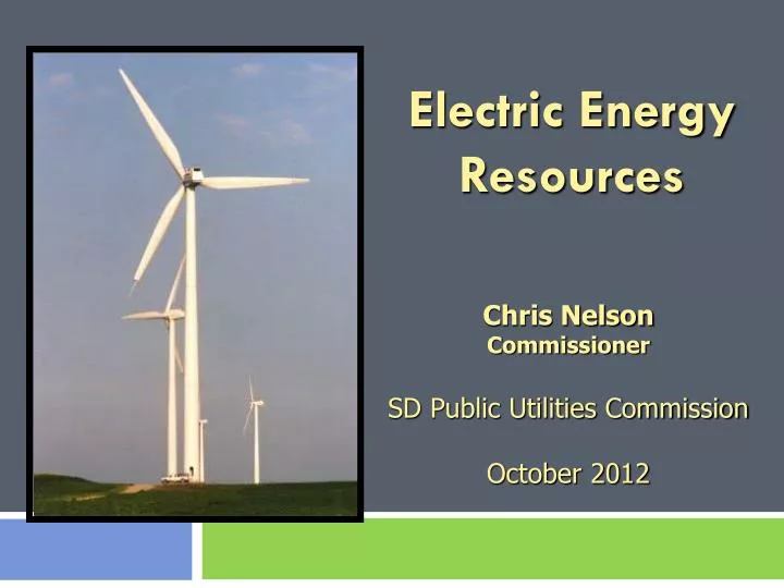 PPT - Electric Energy Resources PowerPoint Presentation, free download ...