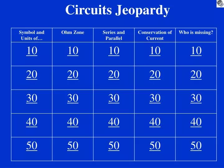 PPT - Circuits Jeopardy PowerPoint Presentation, free download - ID:5461992
