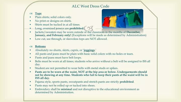 PPT - ALC West Dress Code PowerPoint Presentation, free download - ID ...