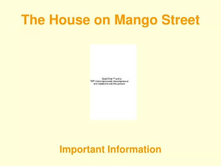 PPT - The House on Mango Street PowerPoint Presentation, free download ...