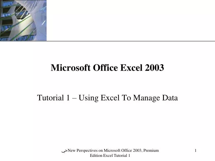 PPT - Microsoft Office Excel 2003 PowerPoint Presentation, free ...