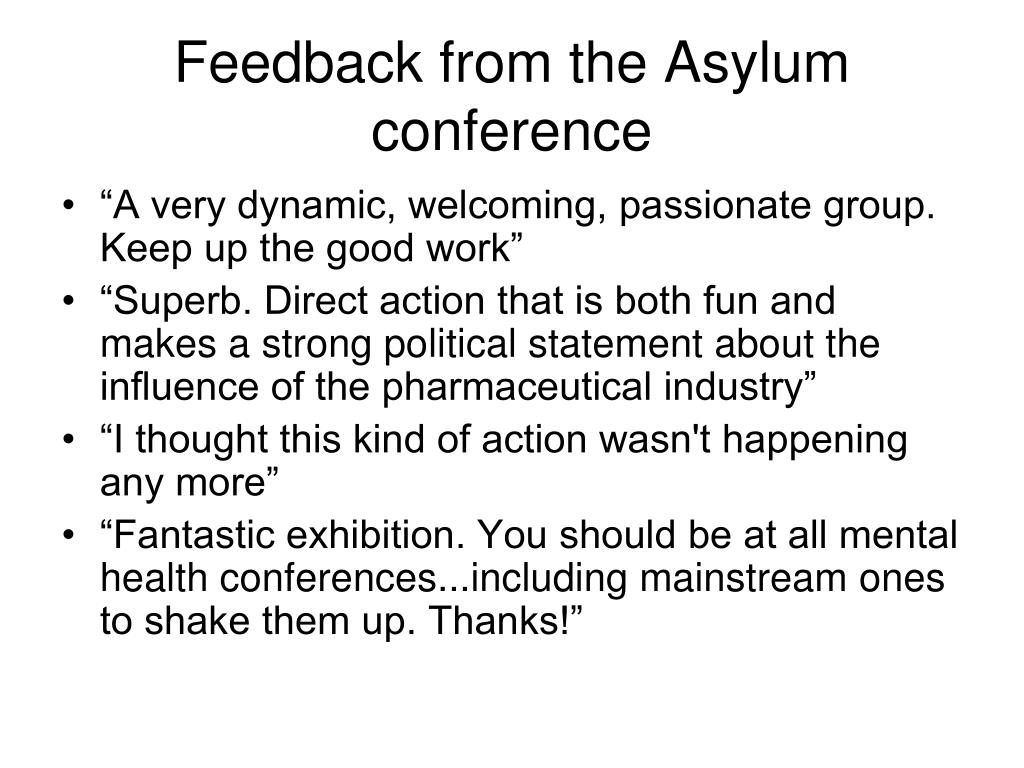 PPT - The Living with Psychiatric Medication Group: “Drug Company ...