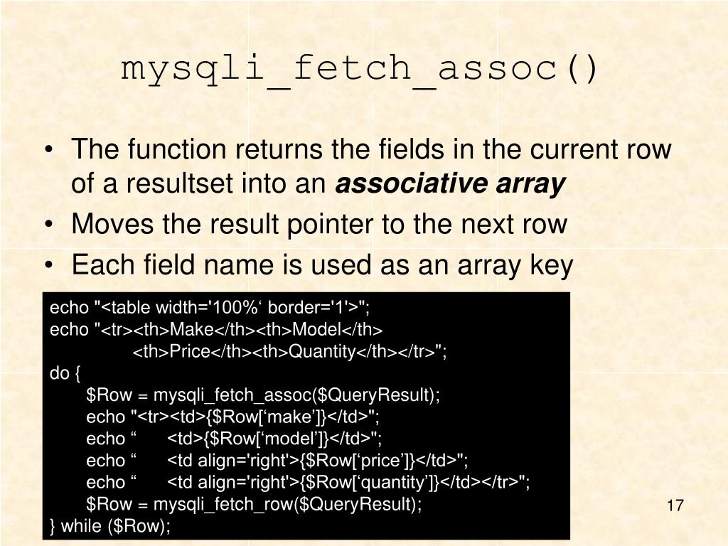 Ppt Chapter 9 Manipulating Mysql Databases With Php Php Programming With Mysql Powerpoint