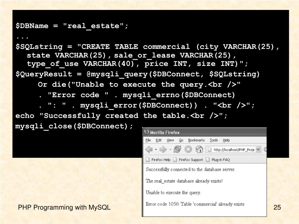 Ppt Chapter 9 Manipulating Mysql Databases With Php Php Programming With Mysql Powerpoint