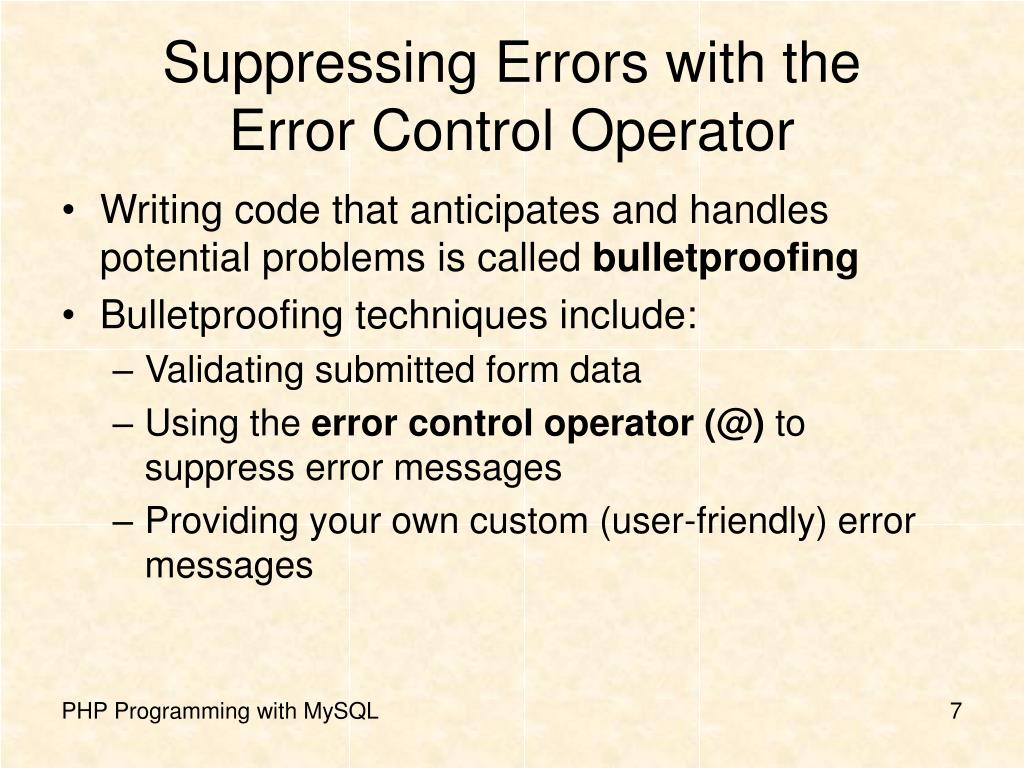 Ppt Chapter 9 Manipulating Mysql Databases With Php Php Programming With Mysql Powerpoint