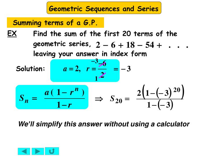 PPT - Geometric Sequences and Series Part III PowerPoint Presentation ...