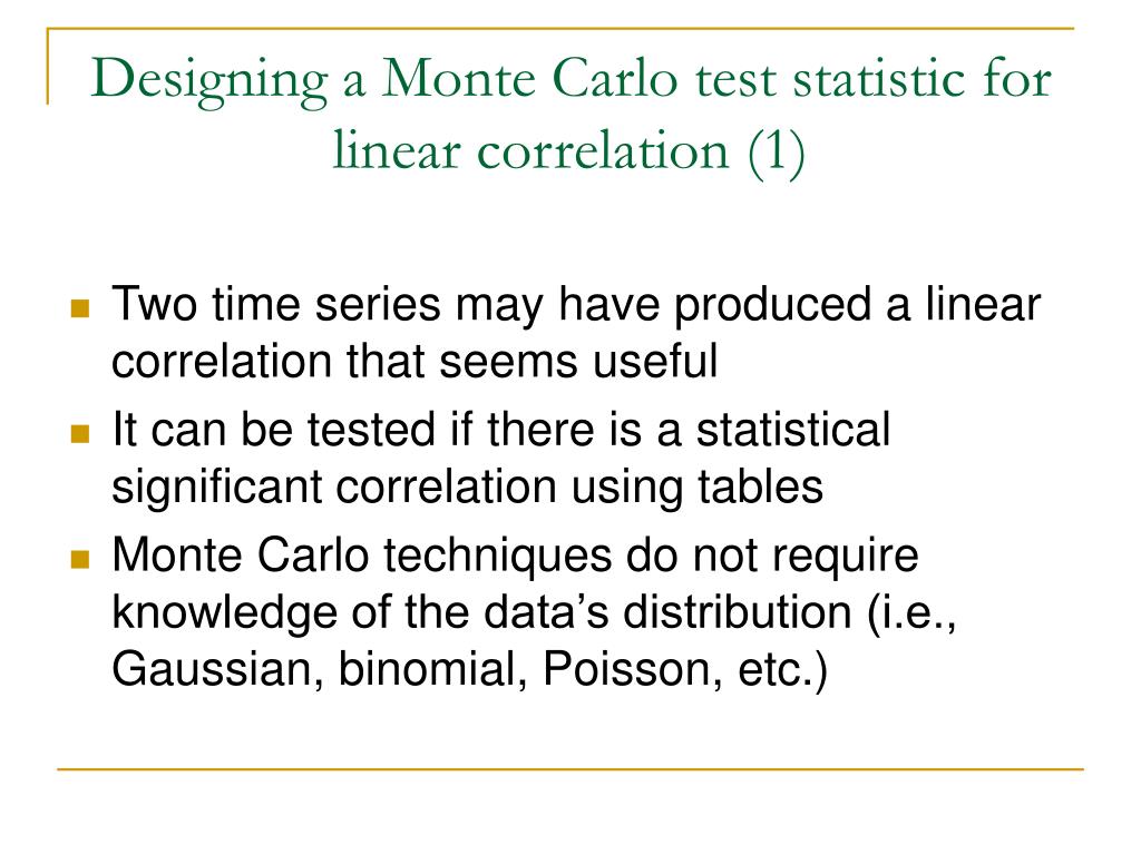 PPT - Significance Testing Using Monte Carlo Techniques PowerPoint ...
