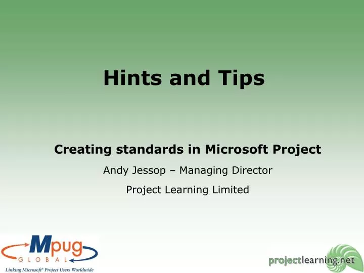 PPT - Hints and Tips PowerPoint Presentation, free download - ID:5465371