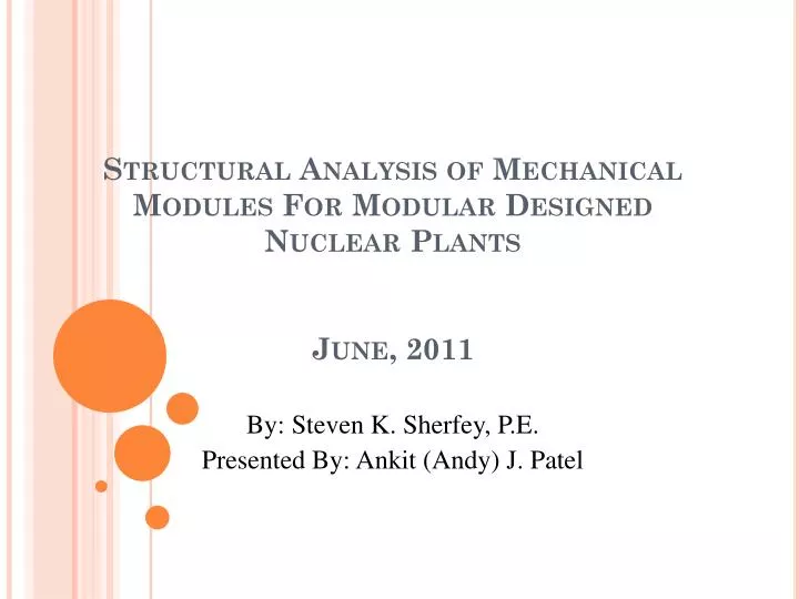 PPT - Structural Analysis of Mechanical Modules For Modular Designed ...
