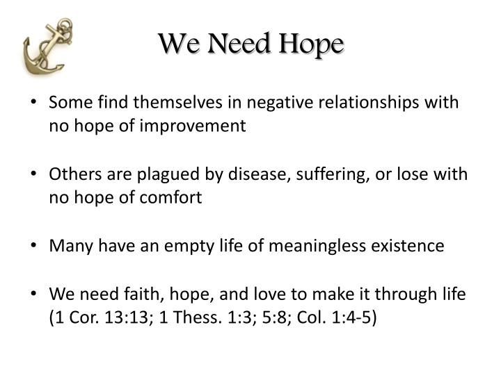 PPT - Hope: The Anchor of the Soul Hebrews 6:19 PowerPoint Presentation ...