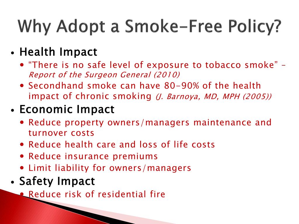 PPT - Smoke-Free Public Housing: Legal Issues and Implications ...