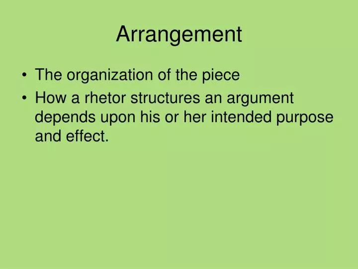 PPT - Arrangement PowerPoint Presentation, free download - ID:5466927