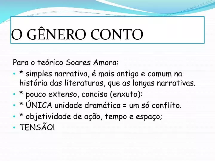 PPT - O GÊNERO CONTO PowerPoint Presentation, free download - ID:5467907
