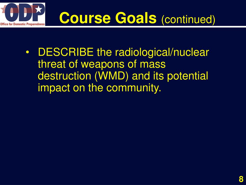 PPT - Weapons of Mass Destruction (WMD) Radiological/Nuclear Awareness ...