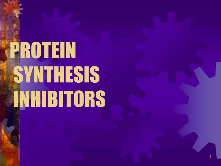 PPT - PROTEIN SYNTHESIS INHIBITORS PowerPoint Presentation, free ...