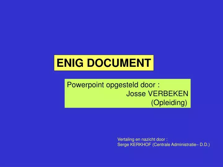 PPT - ENIG DOCUMENT PowerPoint Presentation, free download - ID:5469195