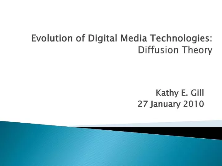 PPT - Evolution of Digital Media Technologies: Diffusion Theory ...