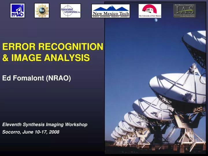 PPT ERROR RECOGNITION IMAGE ANALYSIS PowerPoint Presentation Free 