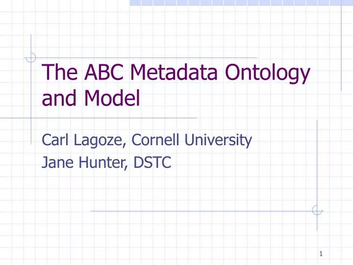 PPT - The ABC Metadata Ontology and Model PowerPoint Presentation, free ... PPT - The ABC Metadata Ontology and Model PowerPoint Presentation, free ...