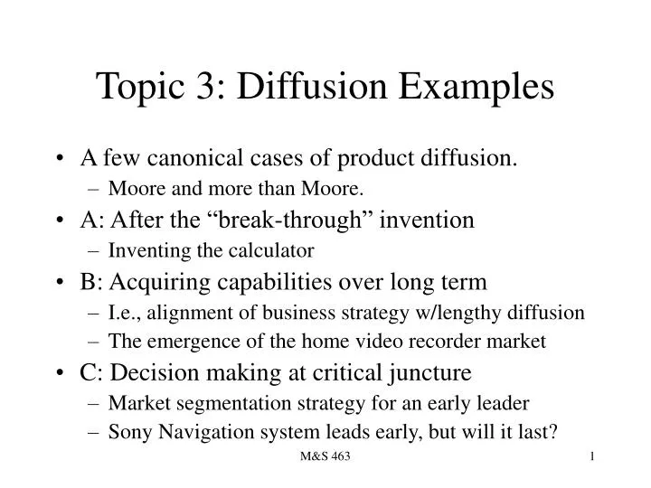 PPT - Topic 3: Diffusion Examples PowerPoint Presentation, free ...