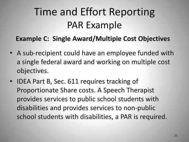 PPT - Office of Special Education TIME AND EFFORT REPORTING Presenters ...