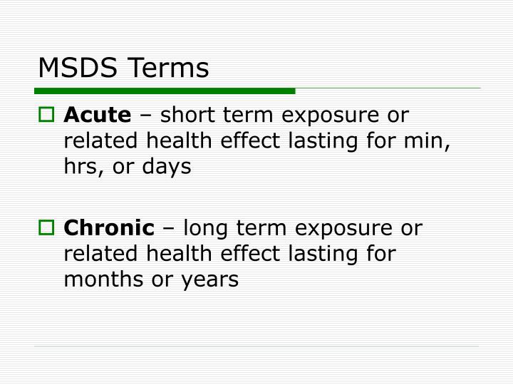 PPT - How to Read a MSDS PowerPoint Presentation - ID:5475586