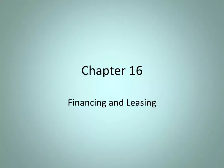 PPT - Chapter 16 PowerPoint Presentation, free download - ID:5477125