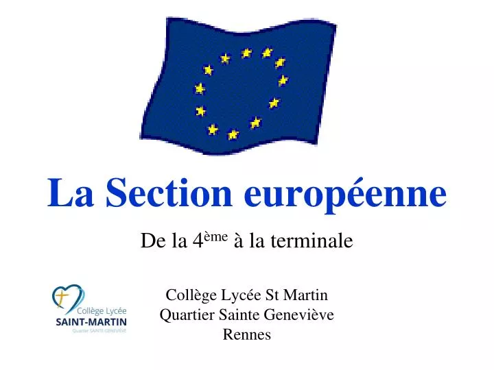 PPT - La Section européenne PowerPoint Presentation, free download - ID:5477206